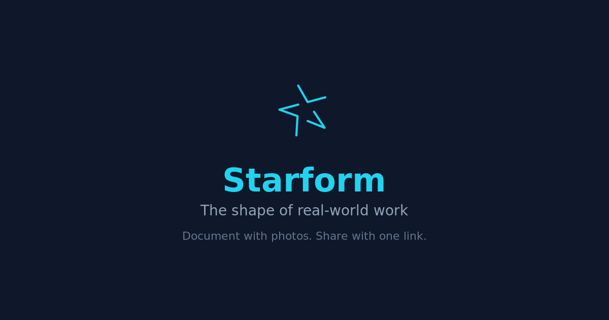 Starform – Dokumenter arbeidet, enkelt og visuelt